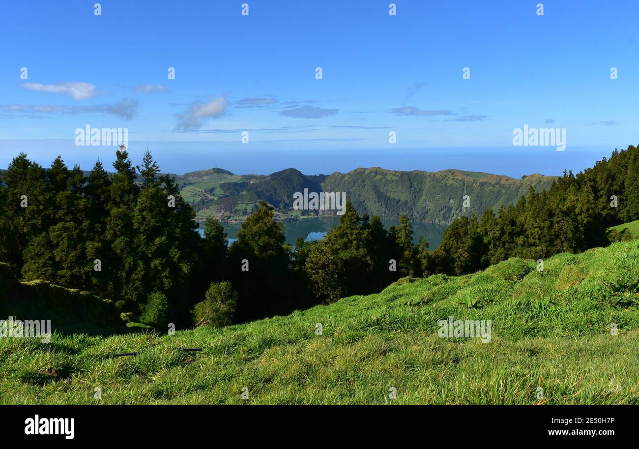 Amazing views of Sete Cidades in the Azores Stock Photo - Alamy