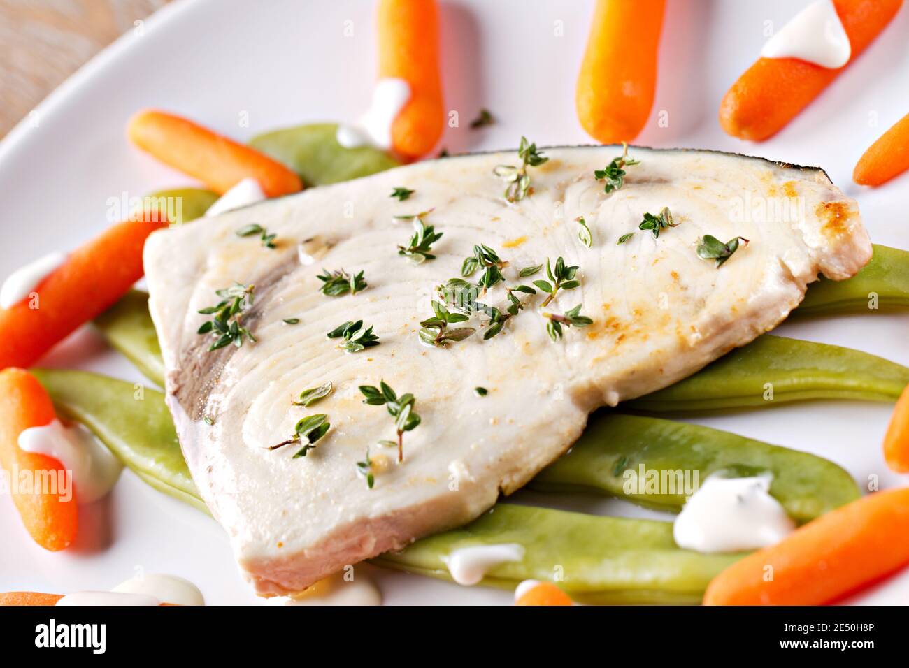 Grilled Swordfish with mixed vegetables. High quality photo Stock Photo ...