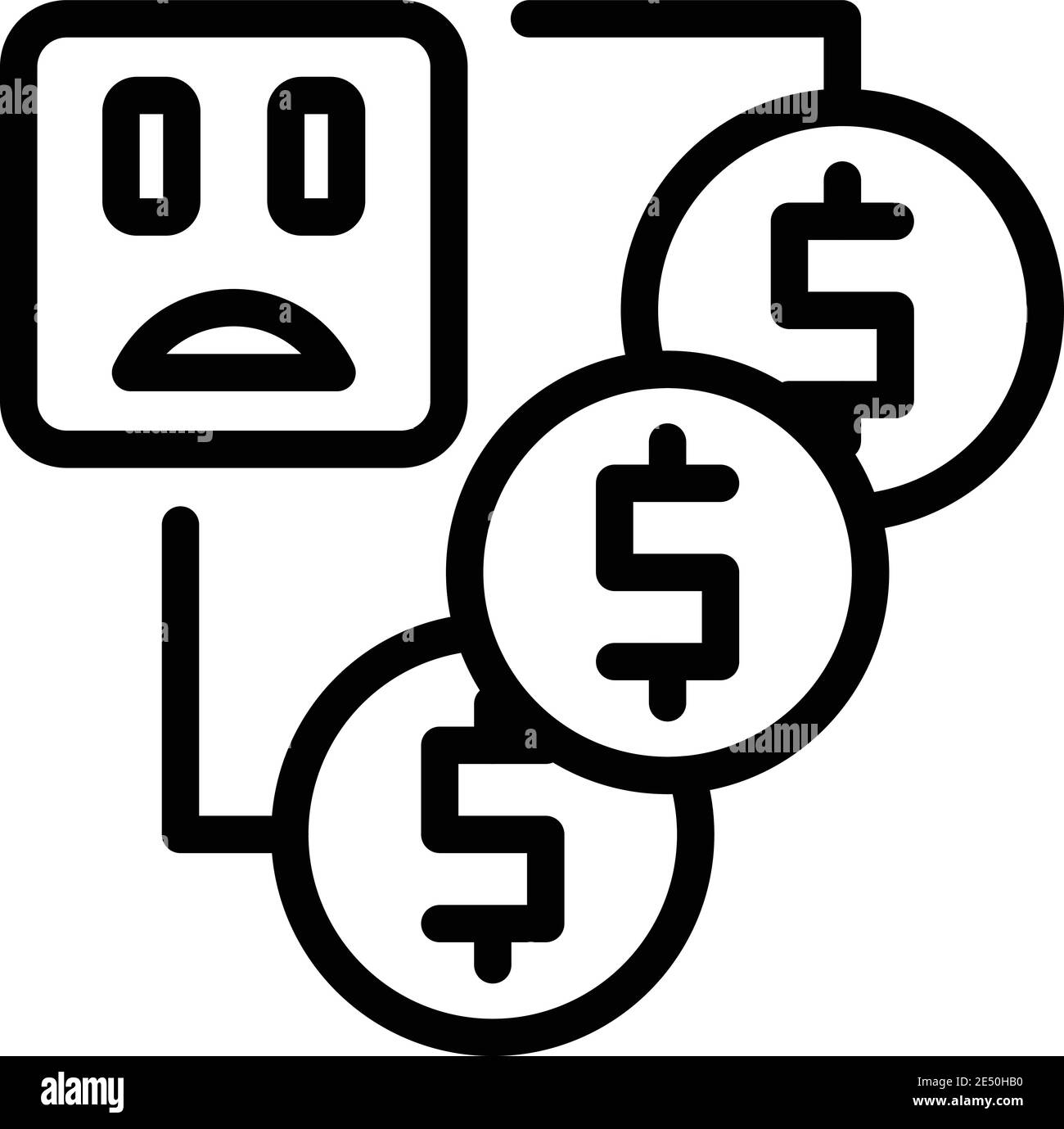 Agent money scheme icon. Outline agent money scheme vector icon for web ...