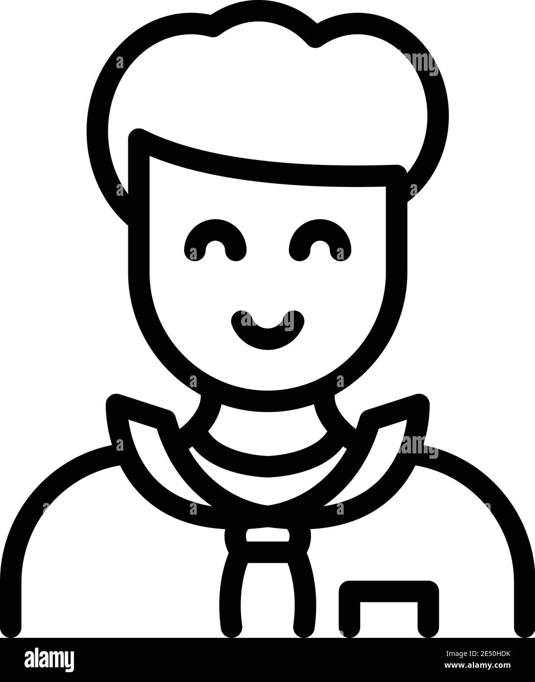 Smiling agent icon. Outline smiling agent vector icon for web design ...