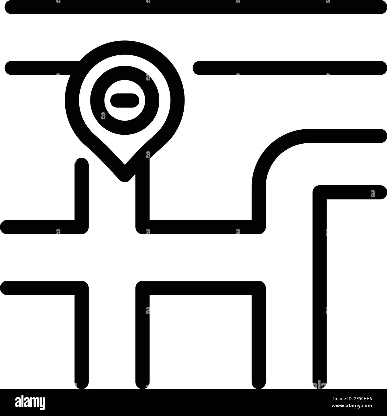 Road construction point icon. Outline road construction point vector ...