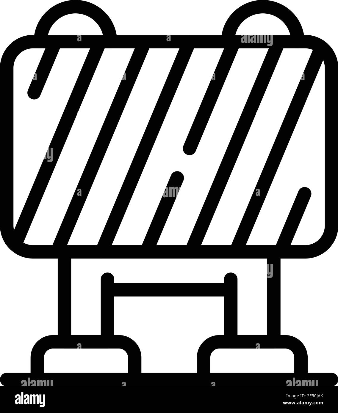 Stop road barrier icon. Outline stop road barrier vector icon for web ...