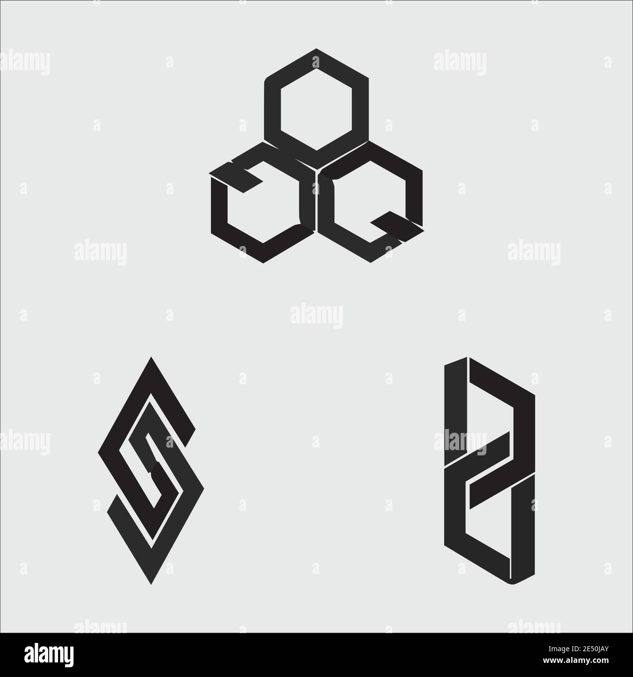 Set of abstract logo element design concept vector Stock Vector Image ...