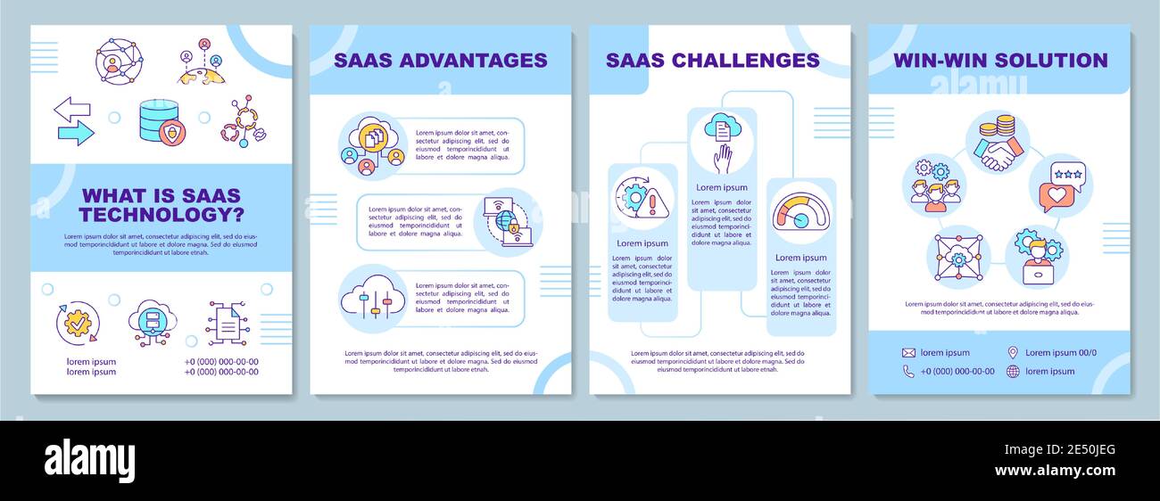 What is SaaS technology brochure template Stock Vector Image & Art - Alamy