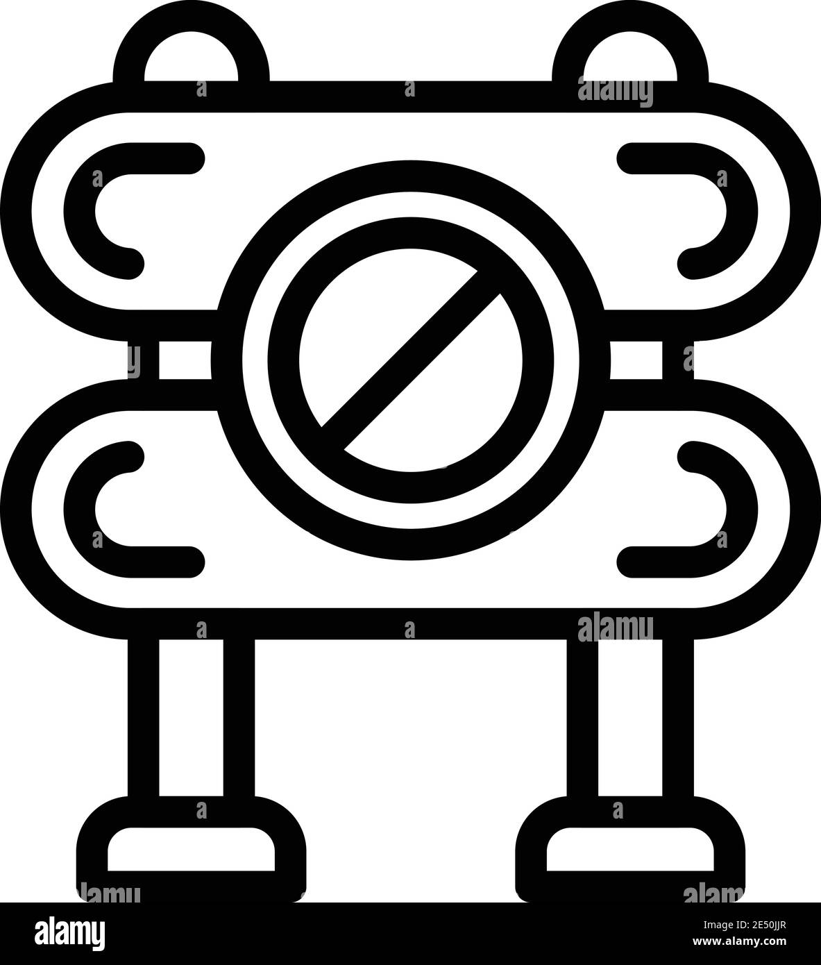 Stop barrier icon. Outline stop barrier vector icon for web design ...