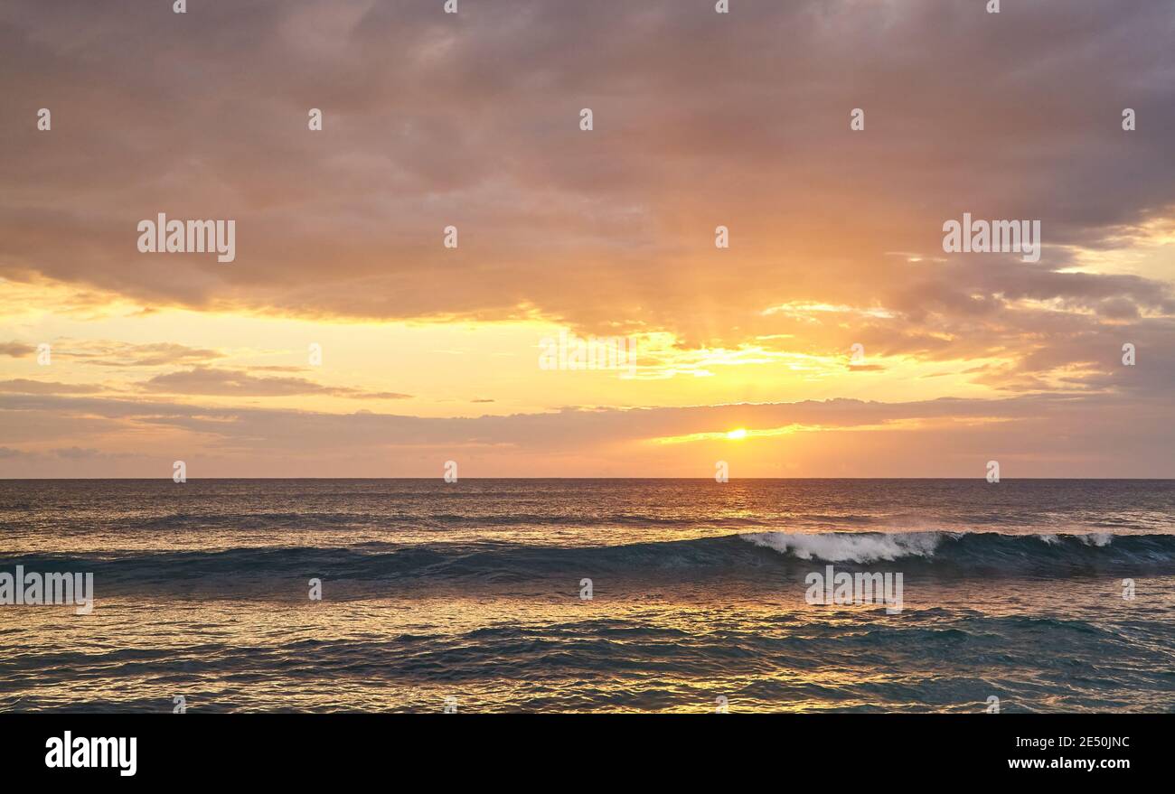 Golden tropical sunset hi-res stock photography and images - Alamy