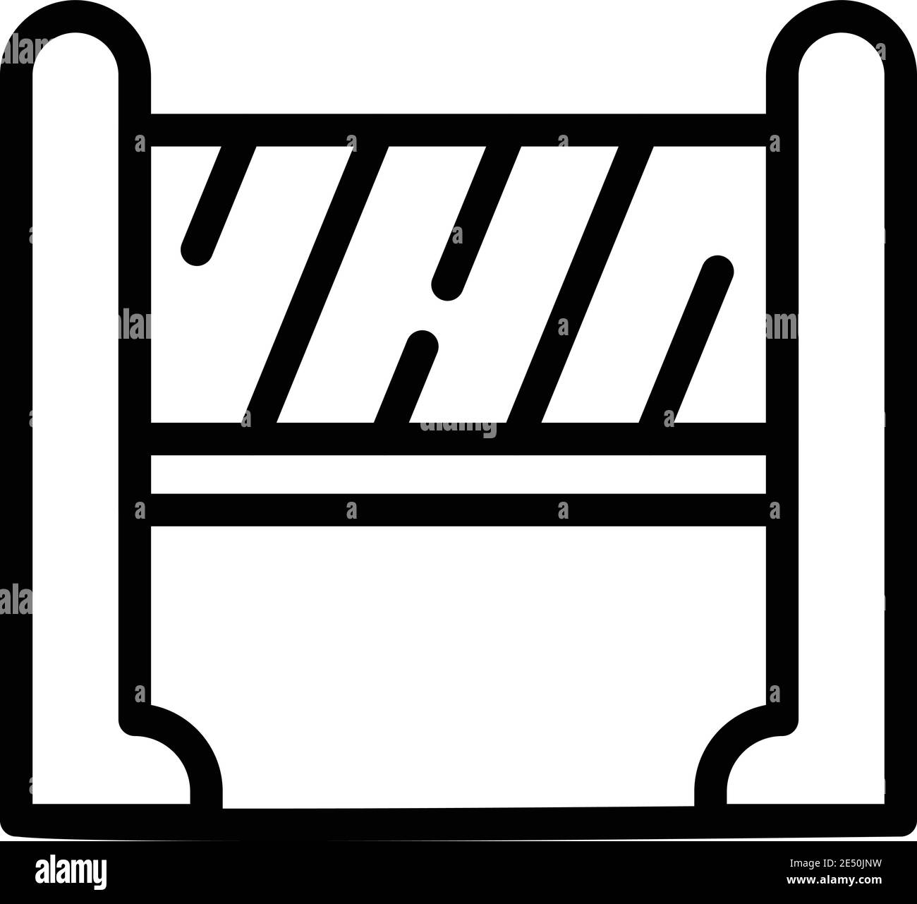 Road block icon. Outline road block vector icon for web design isolated ...