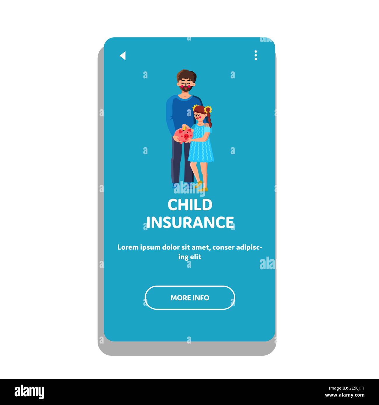 Child Insurance Family Economy Strategy Vector Illustration Stock ...