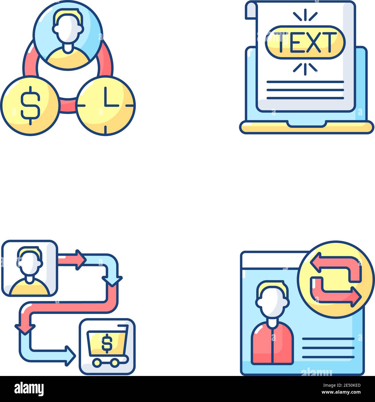 Web analytics RGB color icons set Stock Vector Image & Art - Alamy