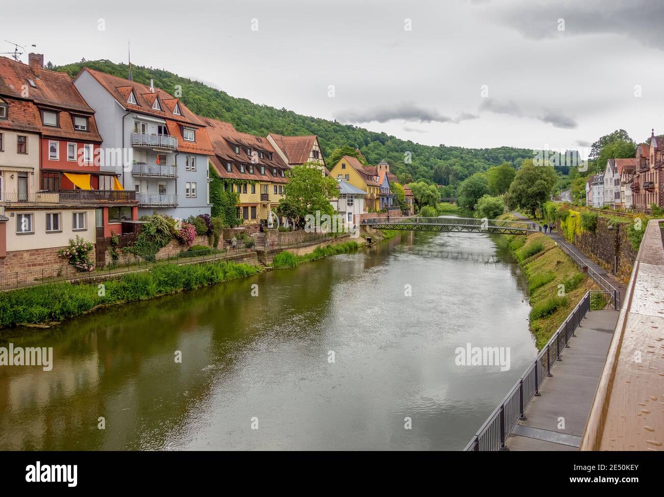 city view of Wertheim am Main in Southern Germany at summer time Stock ...
