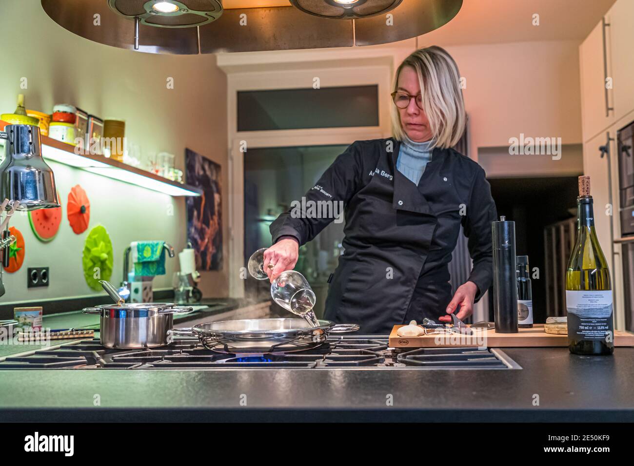 Online Cooking Event performed in Grevenbroich, Germany Stock Photo - Alamy