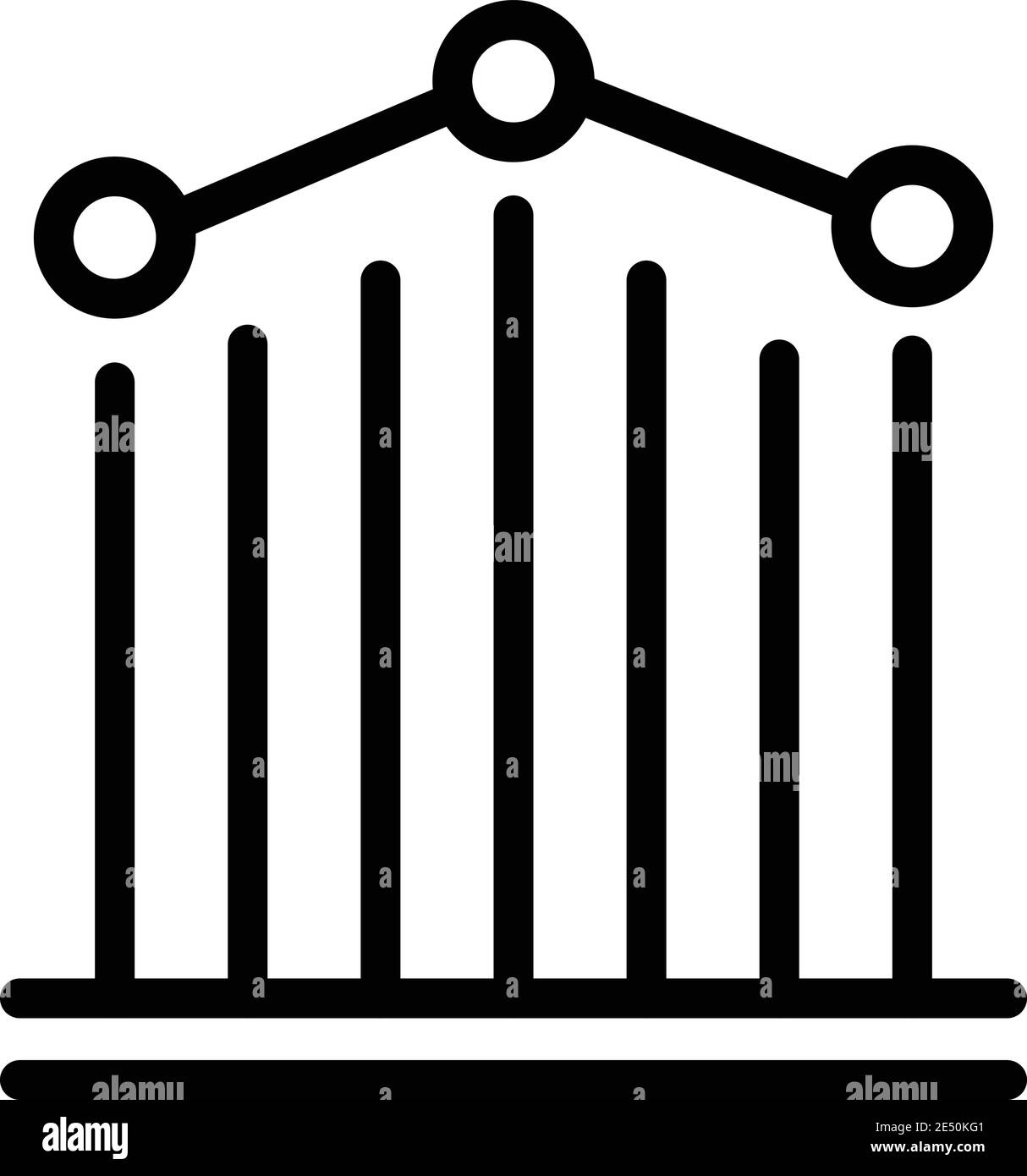 Customer graphic chart icon. Outline customer graphic chart vector icon ...