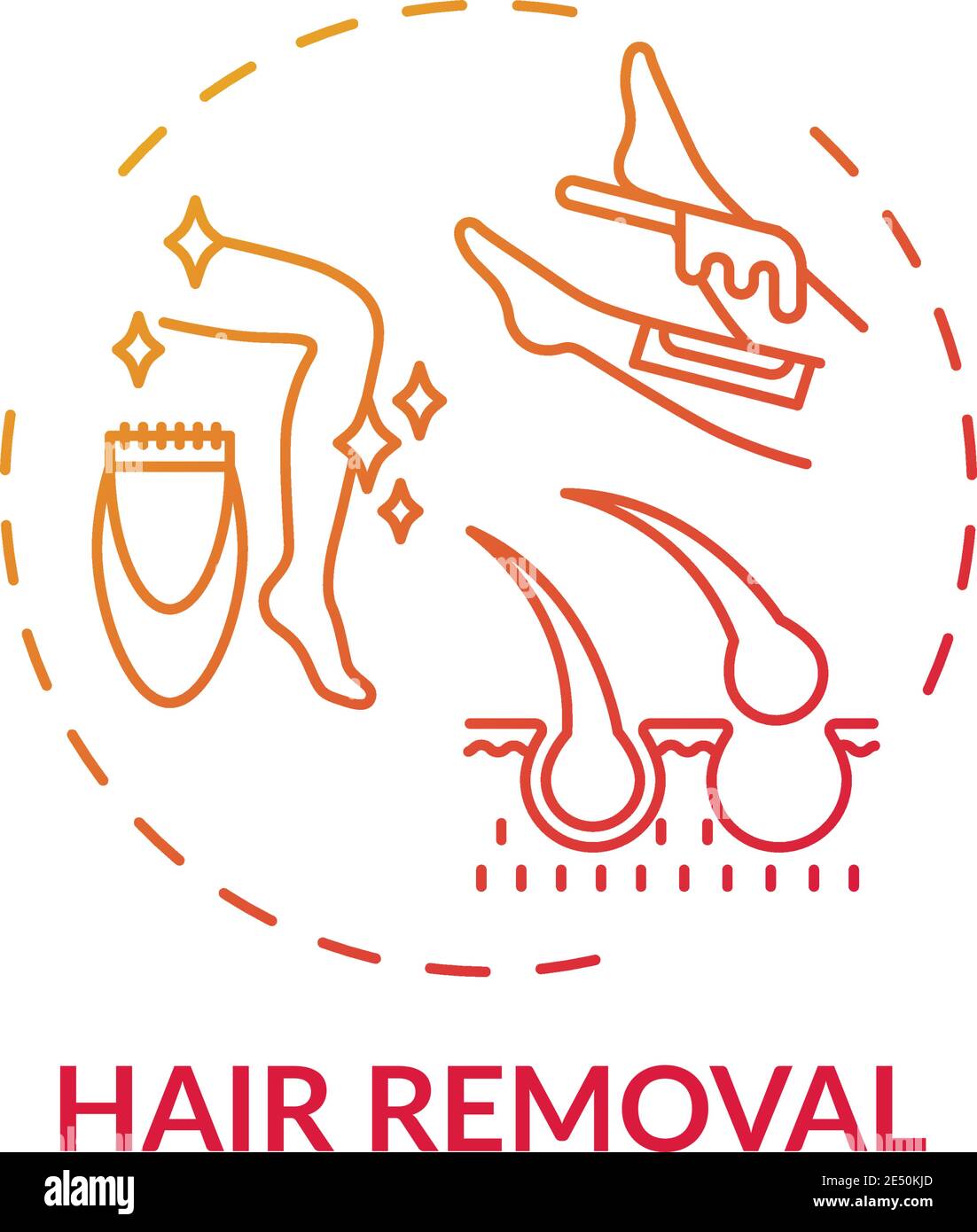 Hair removal concept icon Stock Vector Image & Art - Alamy
