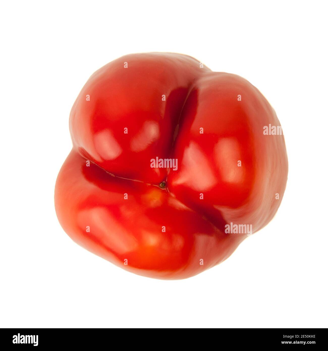 Fresh red capsicums, bell peppers, sweet pepper isolated on white ...