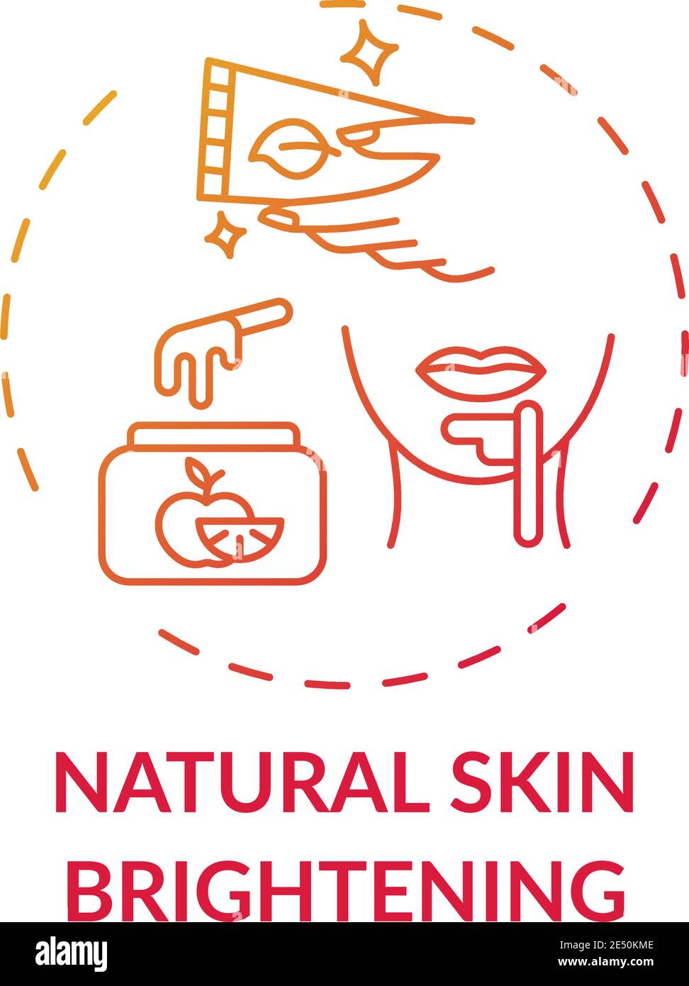 Natural skin brightening concept icon Stock Vector Image & Art - Alamy
