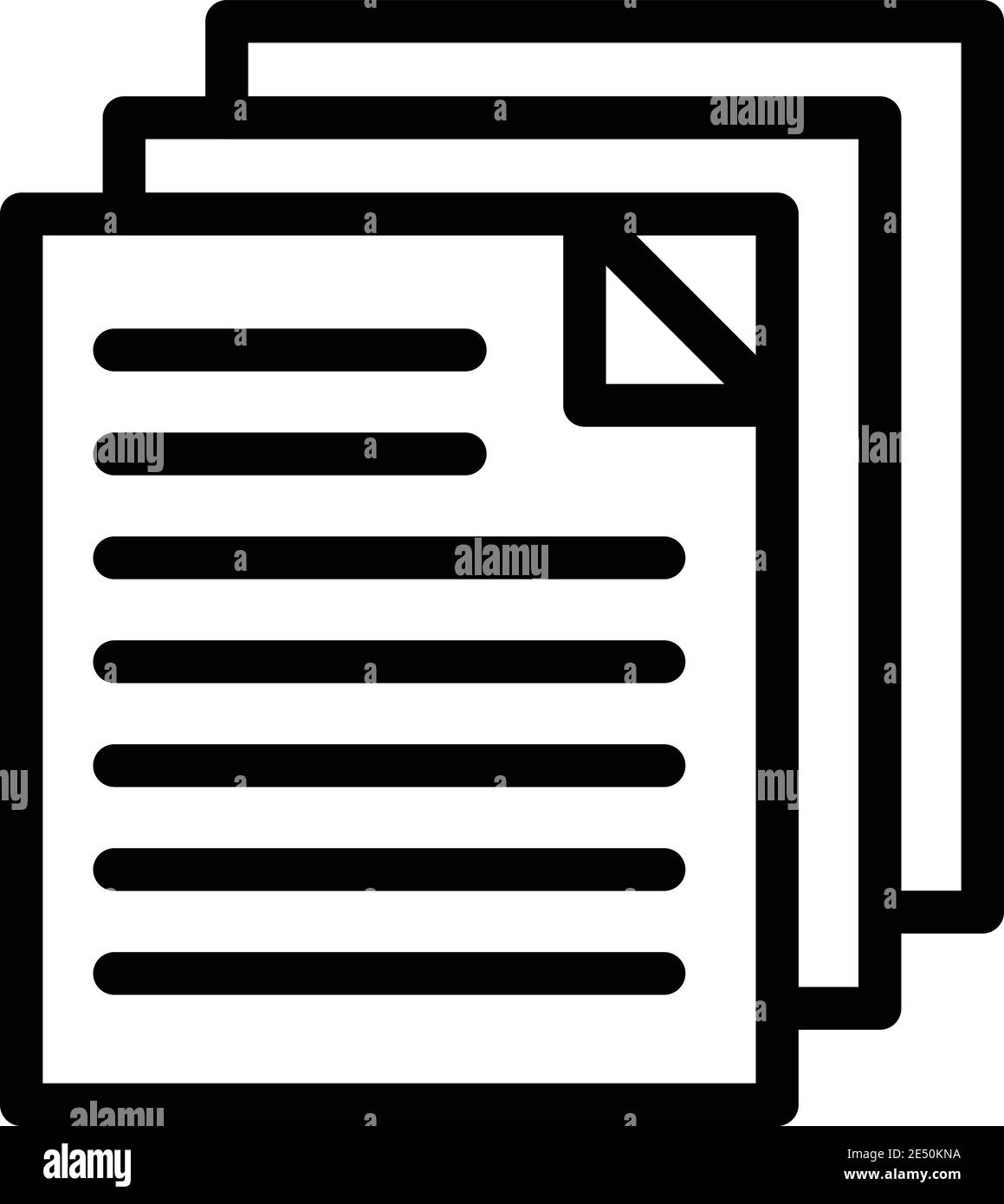 Office papers icon. Outline office papers vector icon for web design ...
