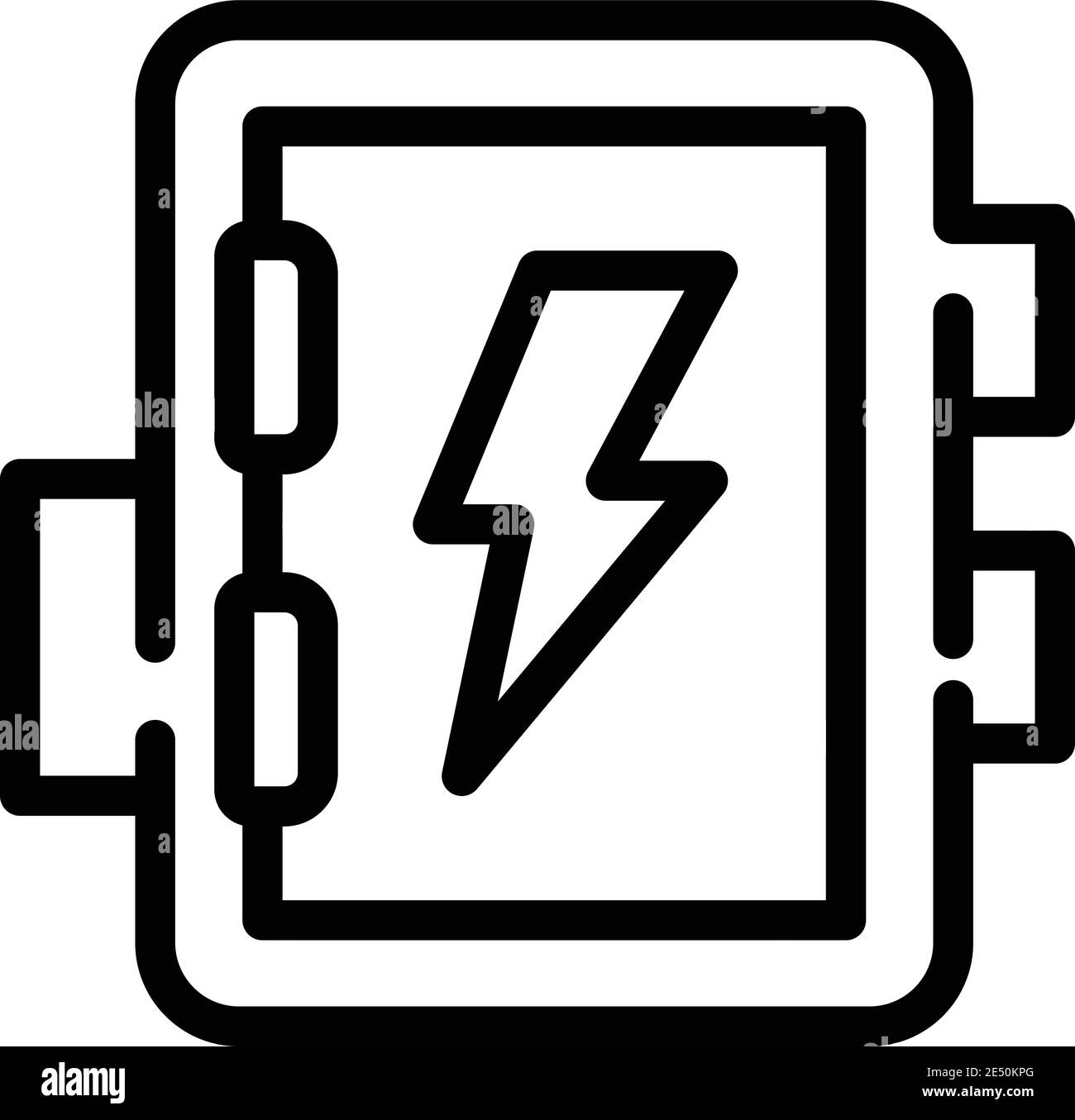 Electric junction box icon. Outline electric junction box vector icon ...