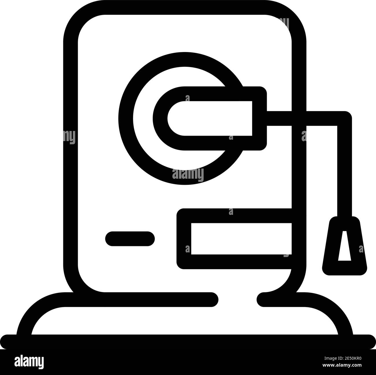 Auto air compressor icon. Outline auto air compressor vector icon for ...