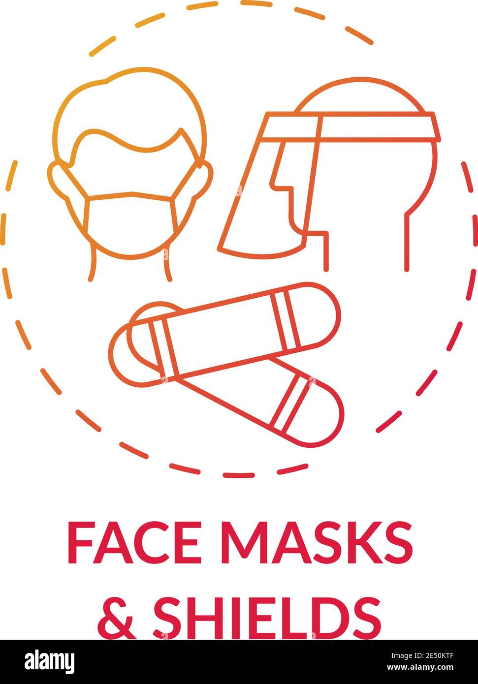 Face masks and shields concept icon Stock Vector Image & Art - Alamy