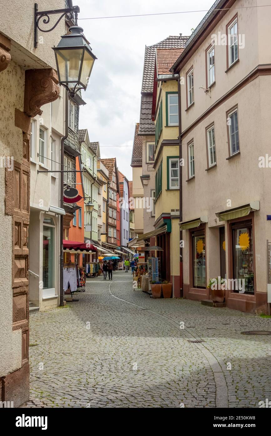city view of Wertheim am Main in Southern Germany at summer time Stock ...