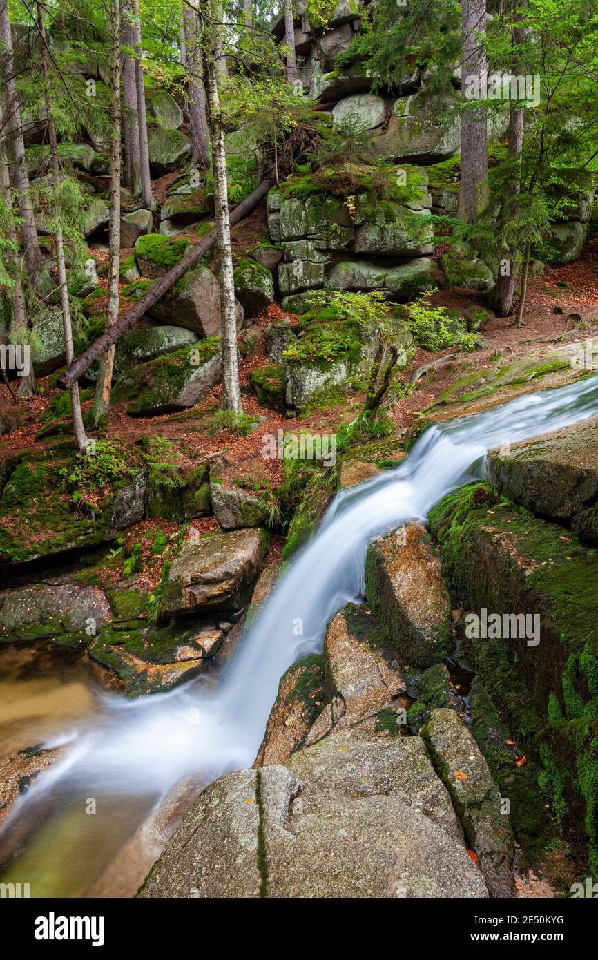 Sudetes, the Karkonosze Mountains, Myja stream, Poland Stock Photo - Alamy