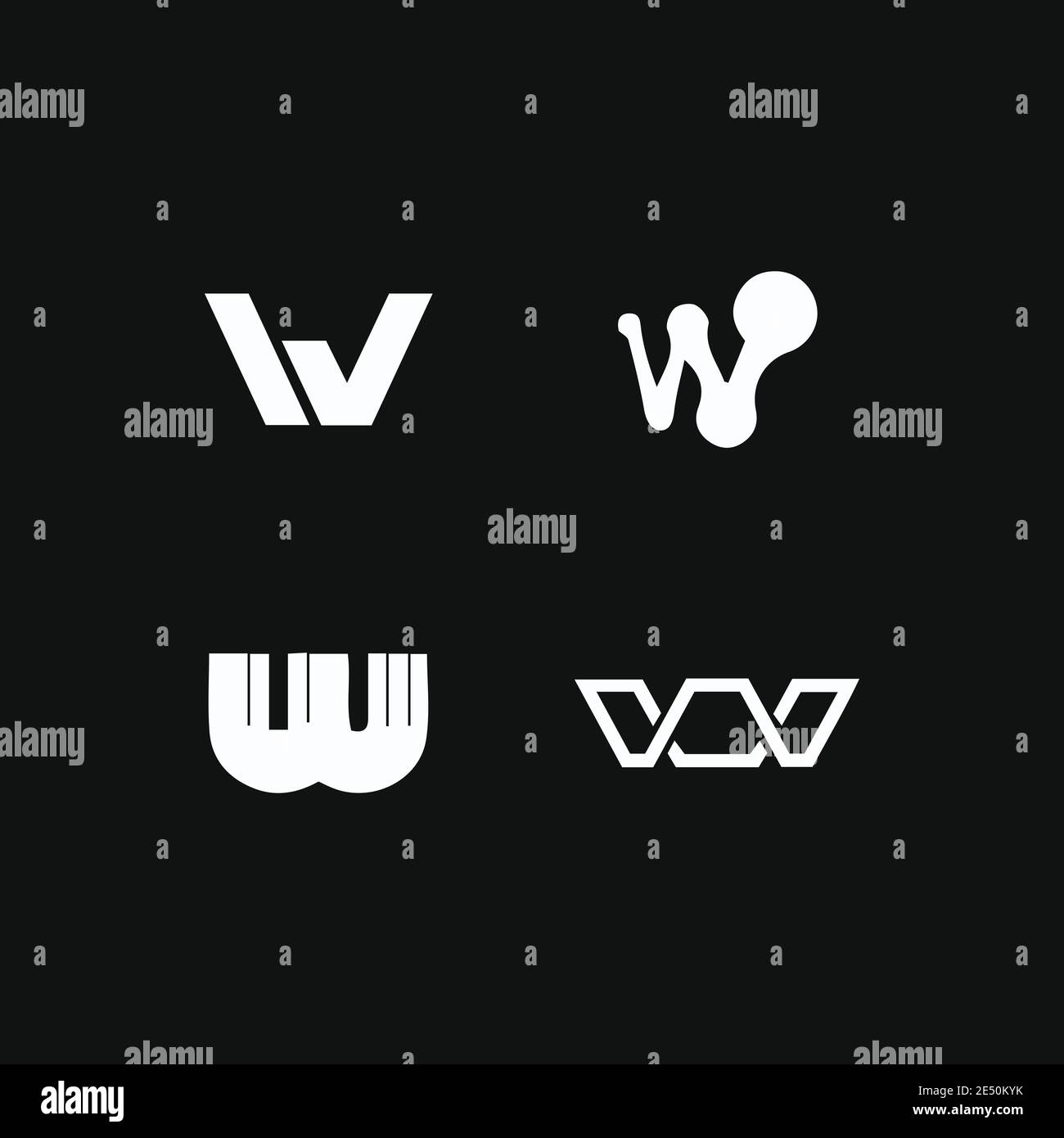 initial letter W loo vector design concept template and monogram art ...