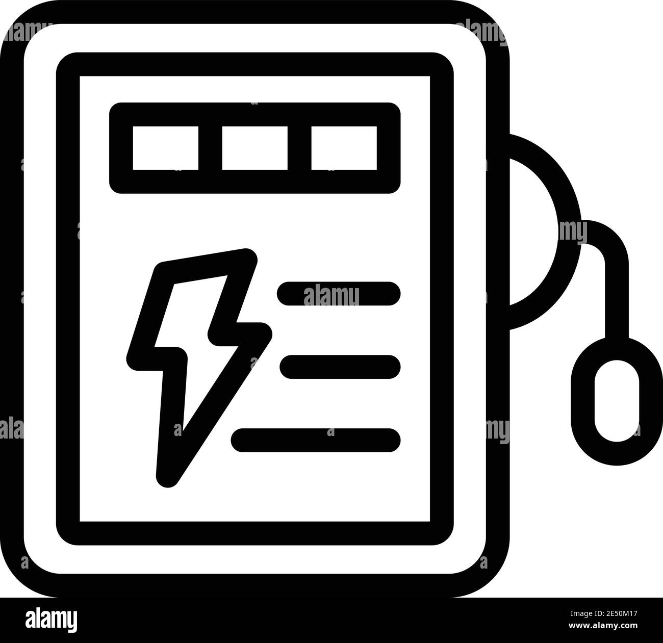 Electric terminal box icon. Outline electric terminal box vector icon ...