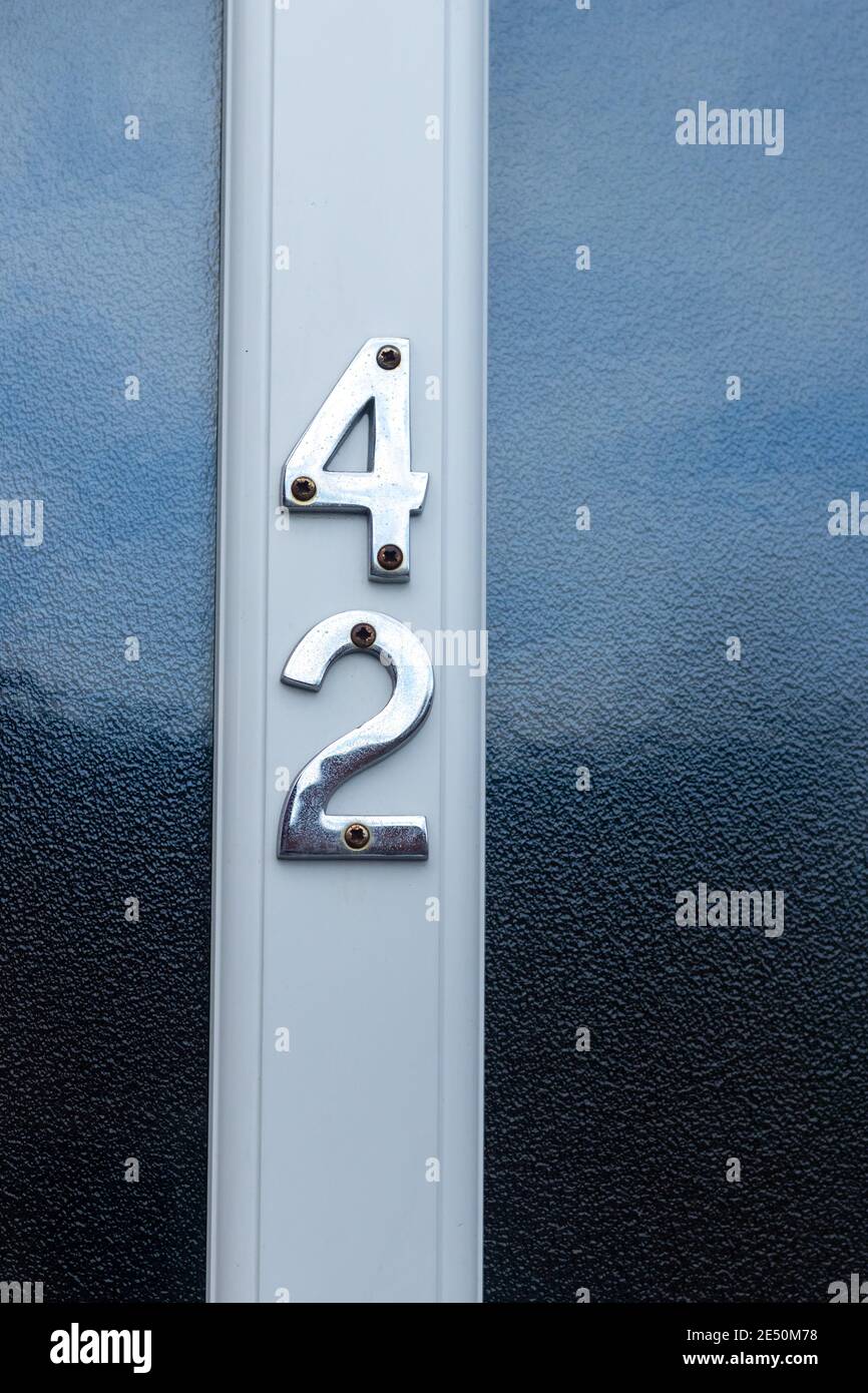 House number 42 sign hi-res stock photography and images - Alamy
