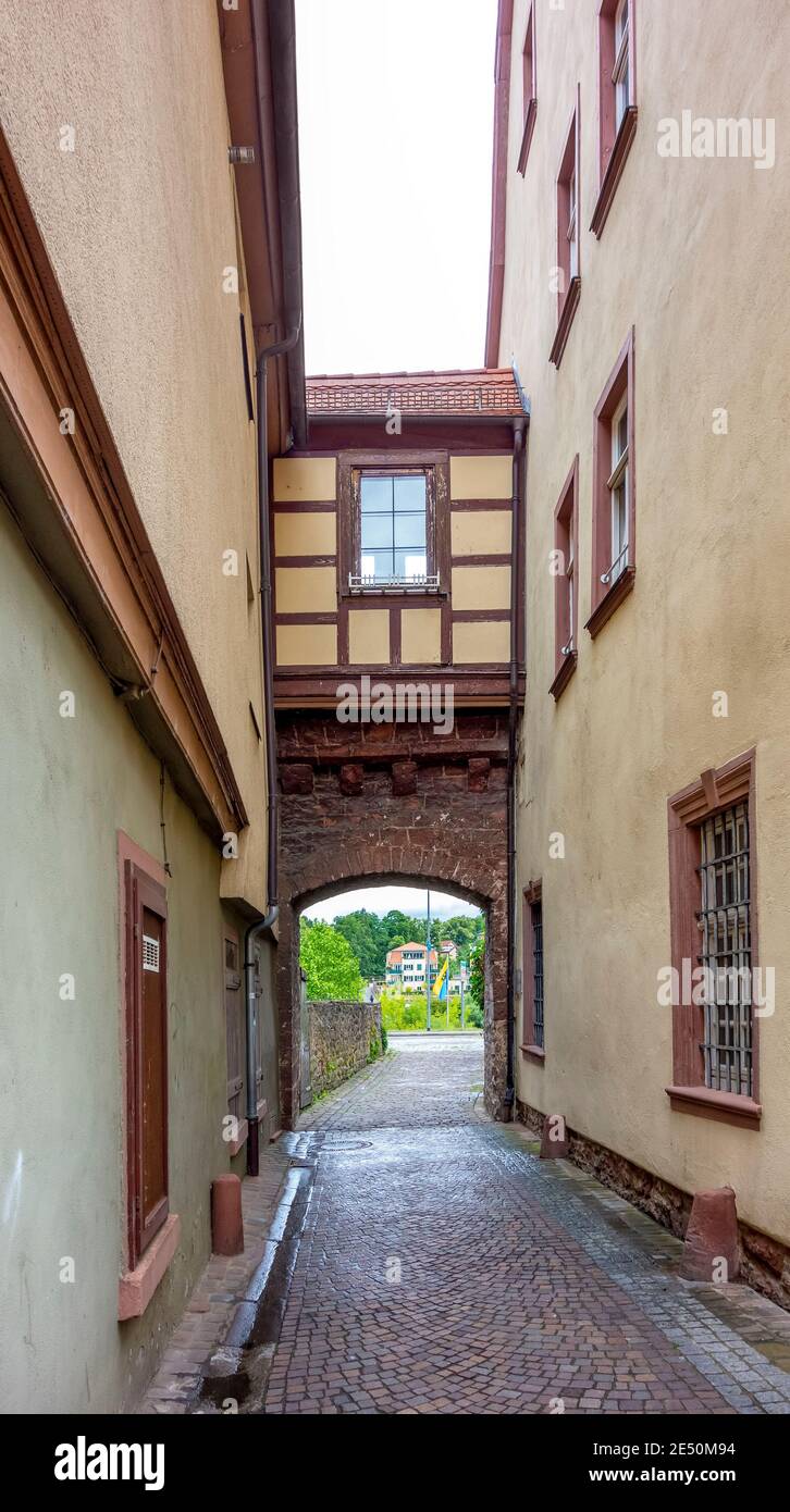 architectural detail in Wertheim am Main in Southern Germany Stock ...