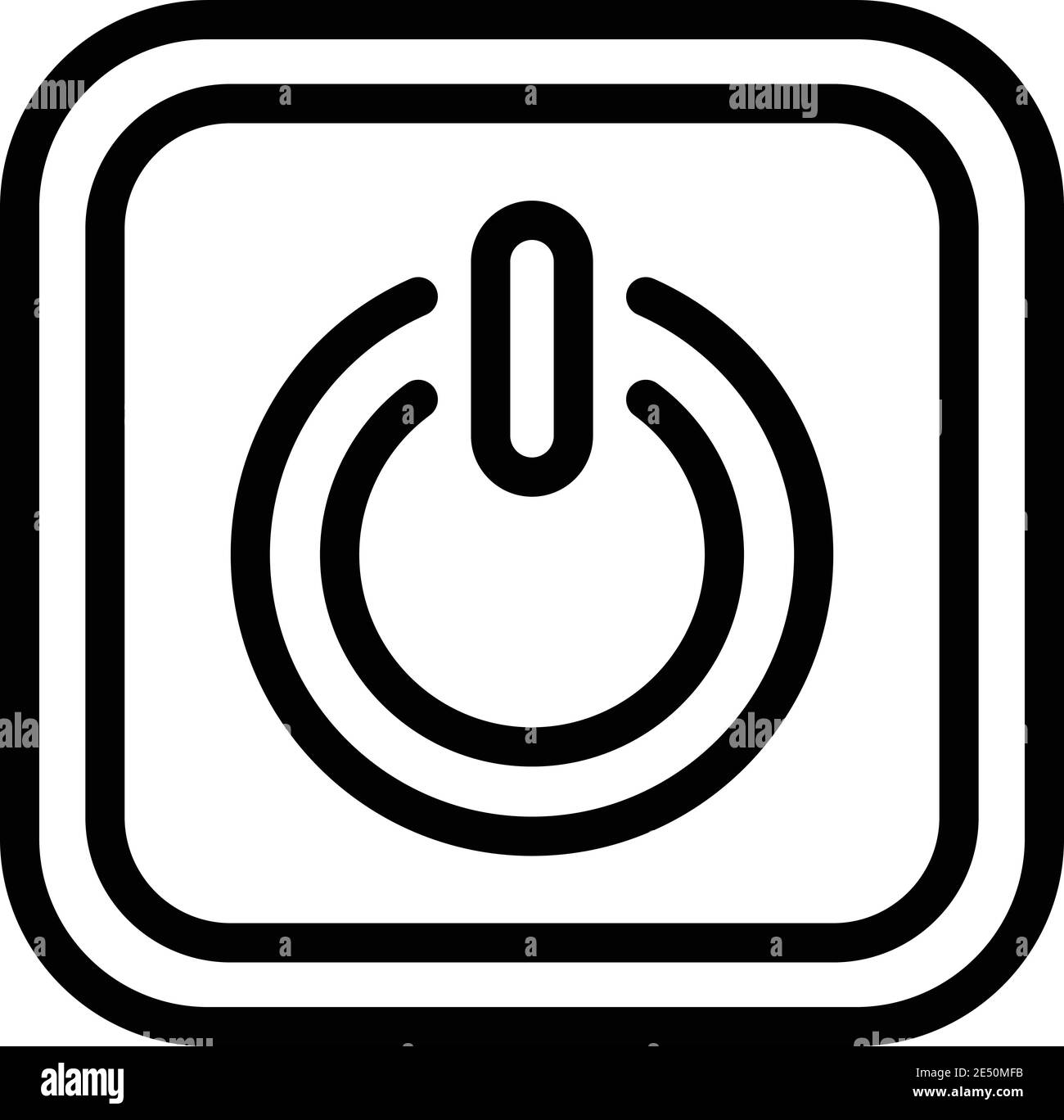 Power energy button icon. Outline power energy button vector icon for ...