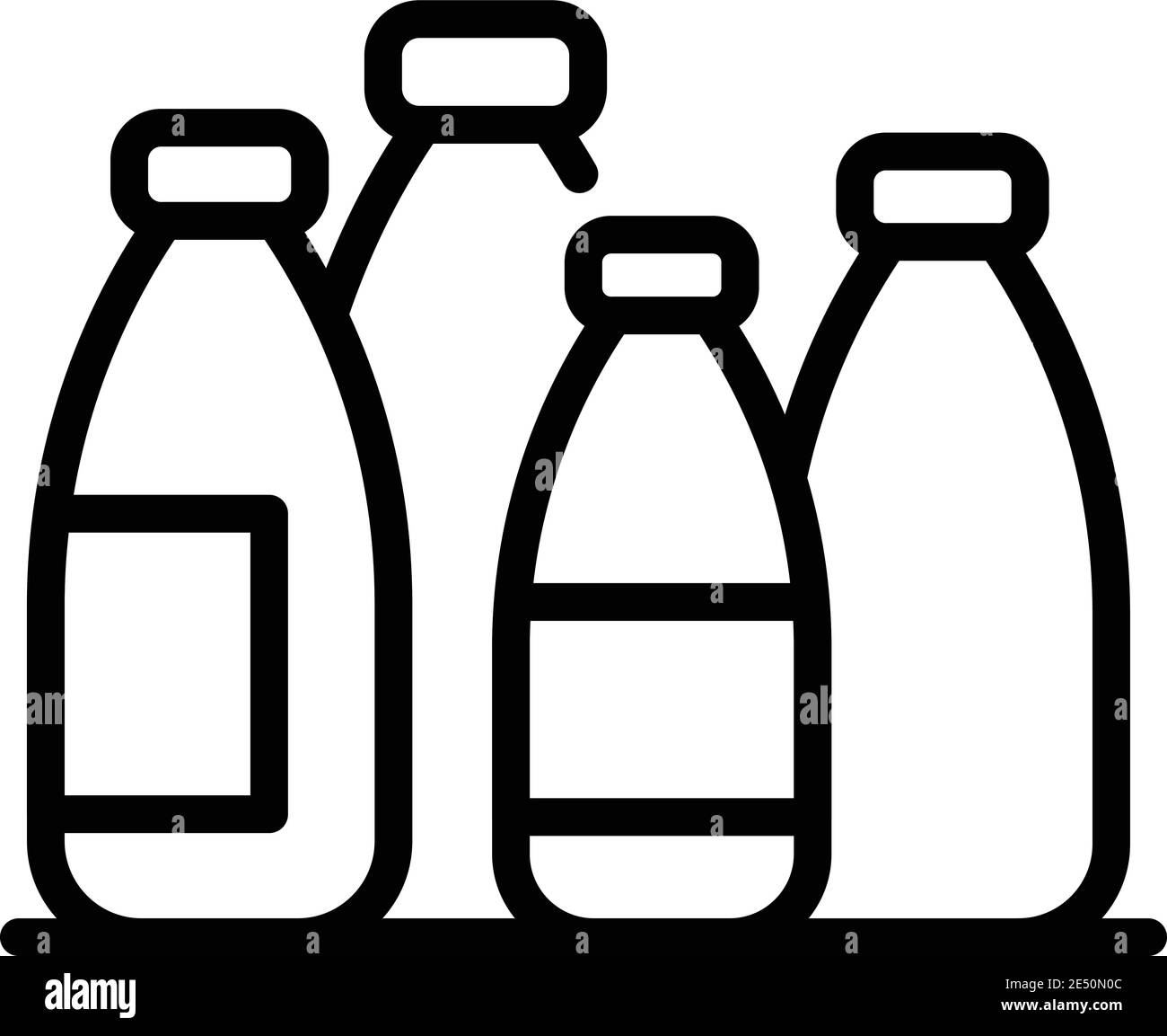 Shop bottle garbage icon. Outline shop bottle garbage vector icon for ...