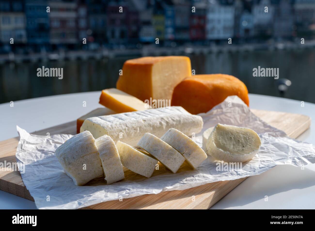 Cheese collection, tasty Belgian abbey cheeses made with brown trappist ...