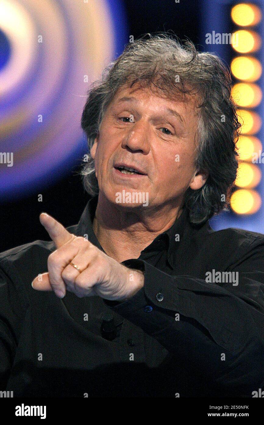 EXCLUSIVE - Gerard Lenorman attends the taping of a TV show in Paris ...