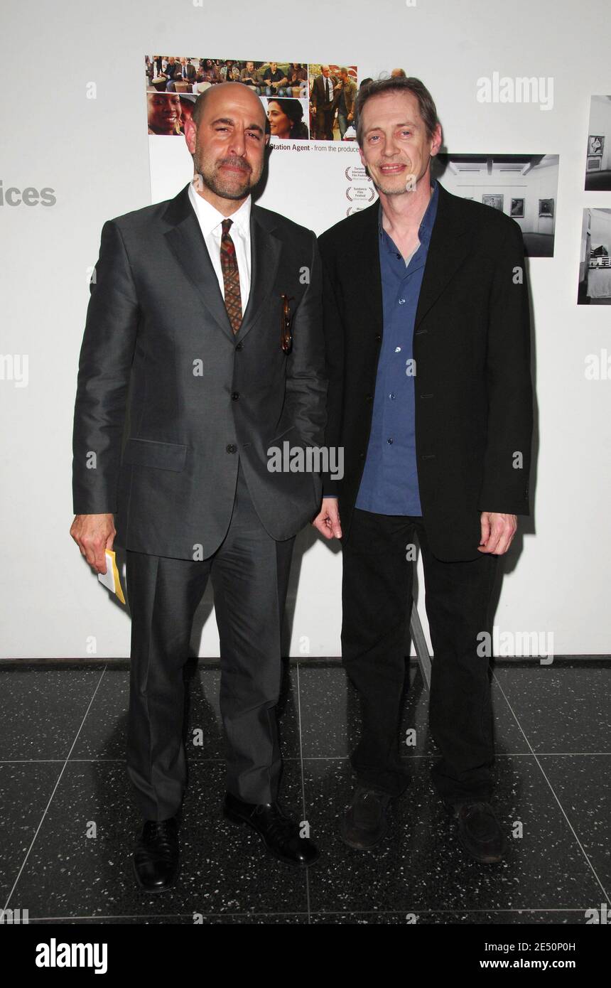 Actors Stanley Tucci (L) and Steve Buscemi attend the premiere of 'The ...