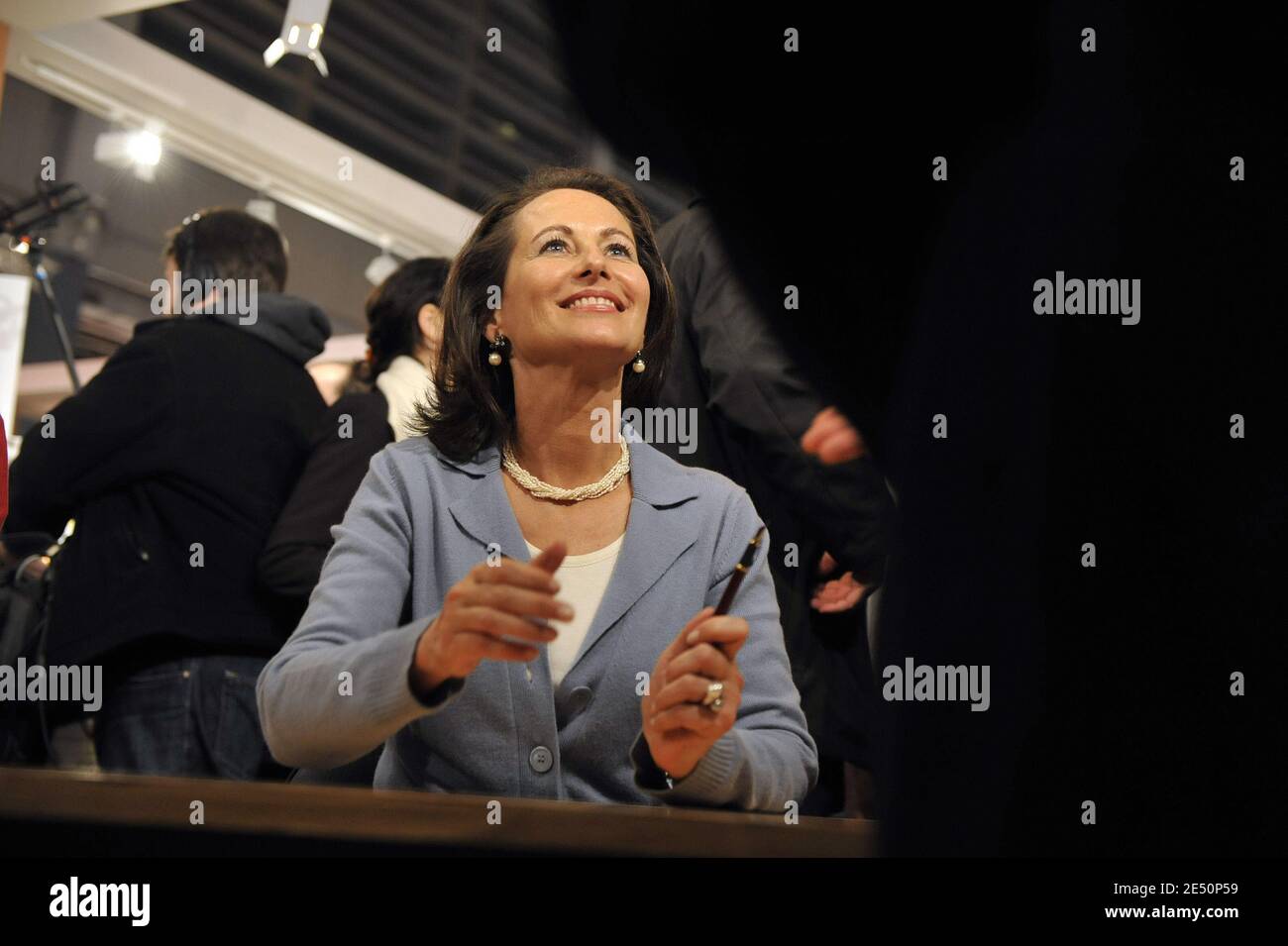 French socialist figure Segolene Royal signs copies of her book 'Ma ...