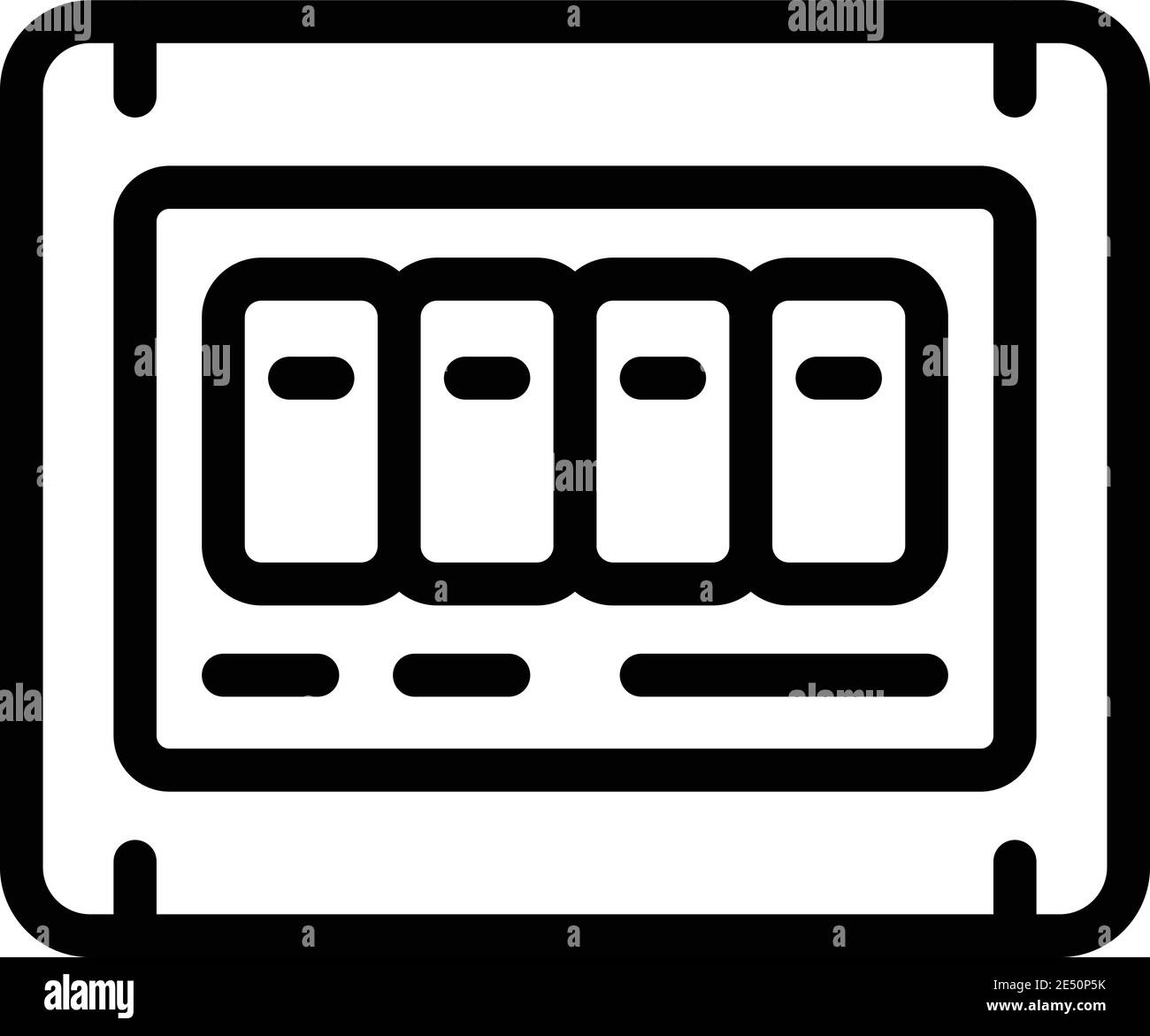 Fuse box icon. Outline fuse box vector icon for web design isolated on ...