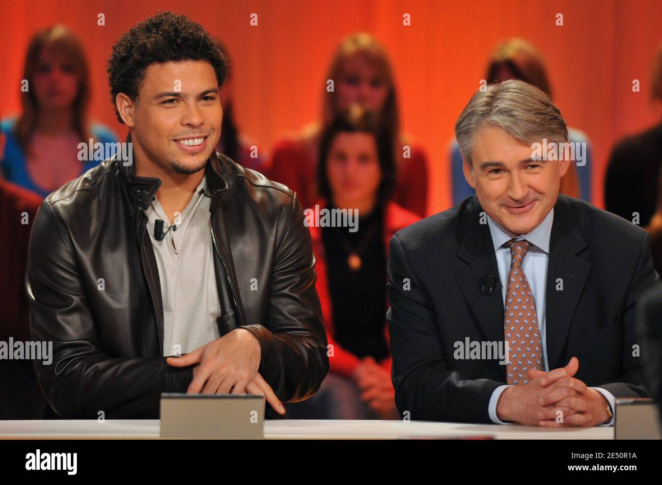 EXCLUSIVE - Ronaldo and professor Eric Rolland attend the taping of TV ...