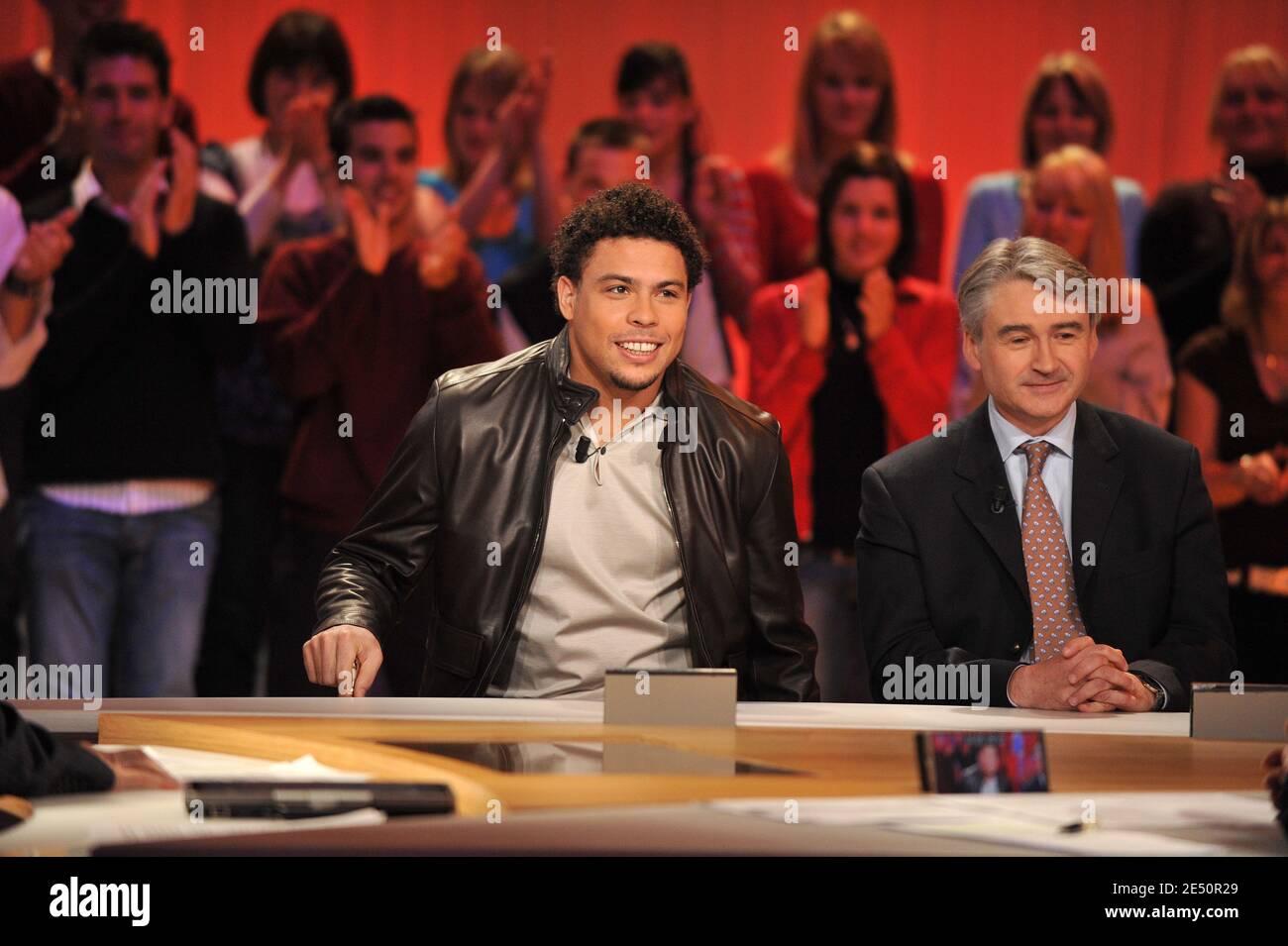 EXCLUSIVE - Ronaldo and professor Eric Rolland attend the taping of TV ...