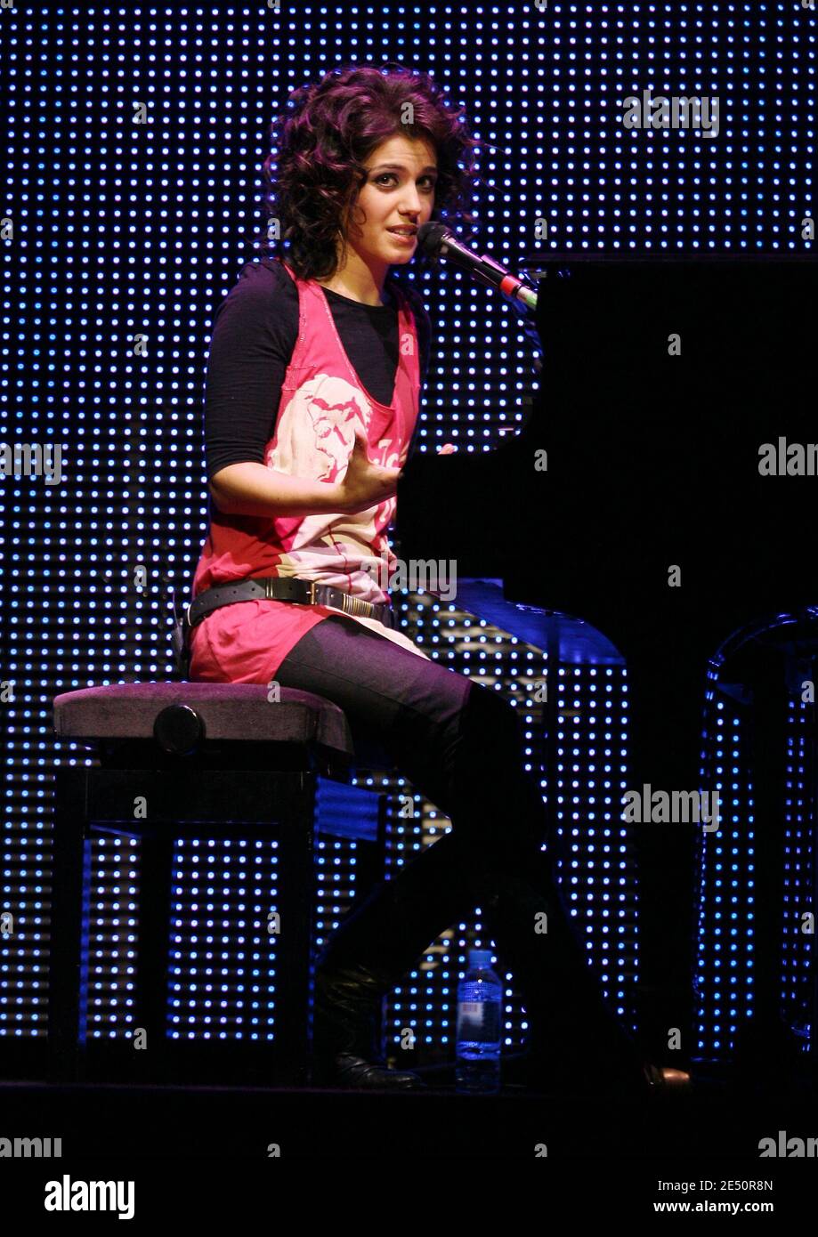 Singer Katie Melua performs live at Le Palais des Congres, in Paris ...