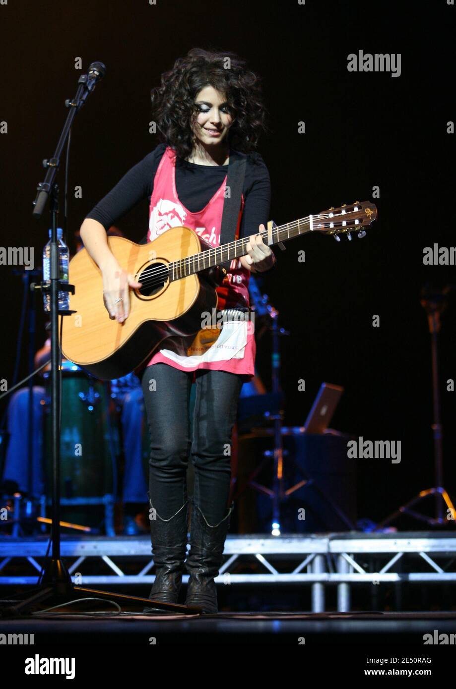 Singer Katie Melua performs live at Le Palais des Congres, in Paris ...