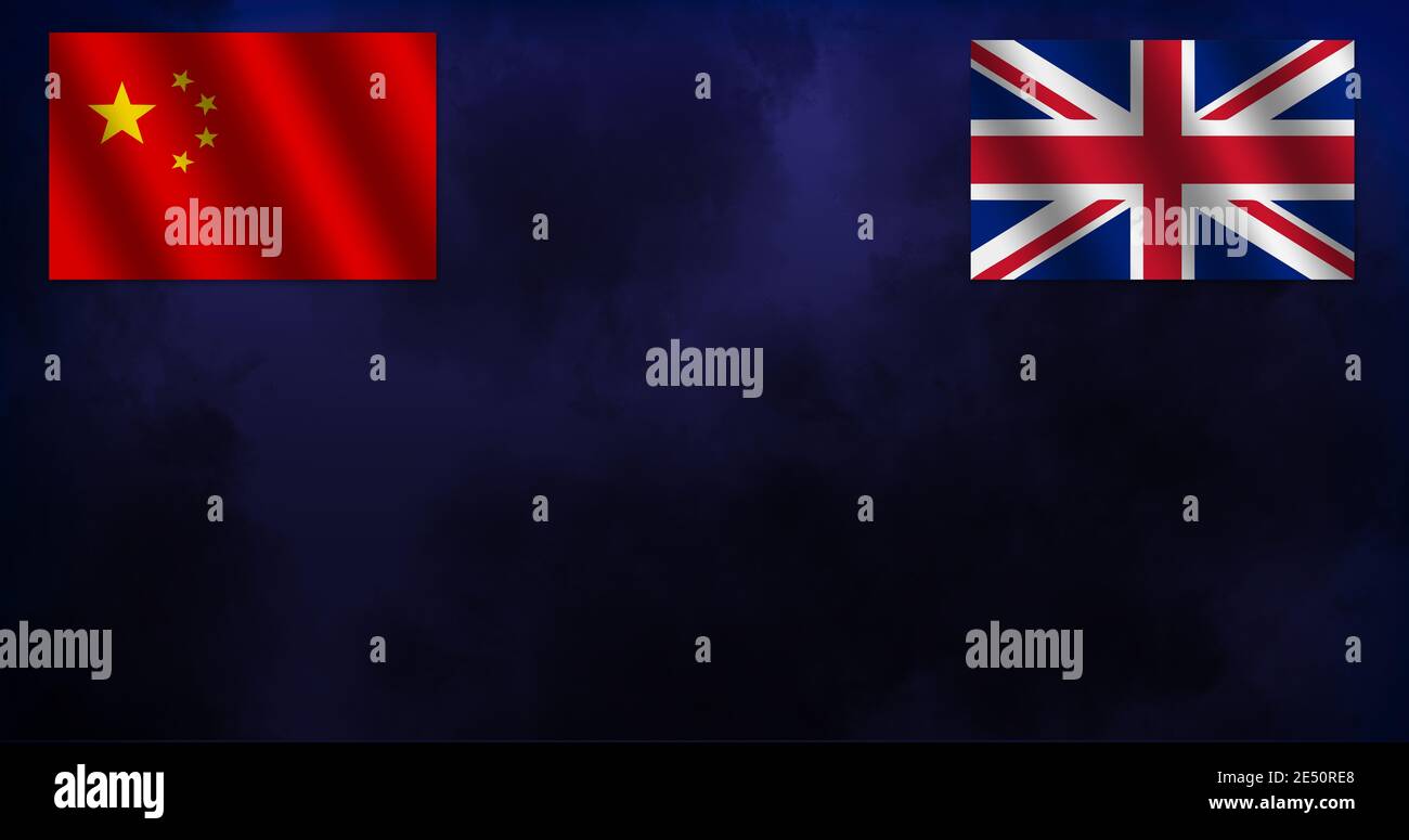 Britain china flag hi-res stock photography and images - Alamy