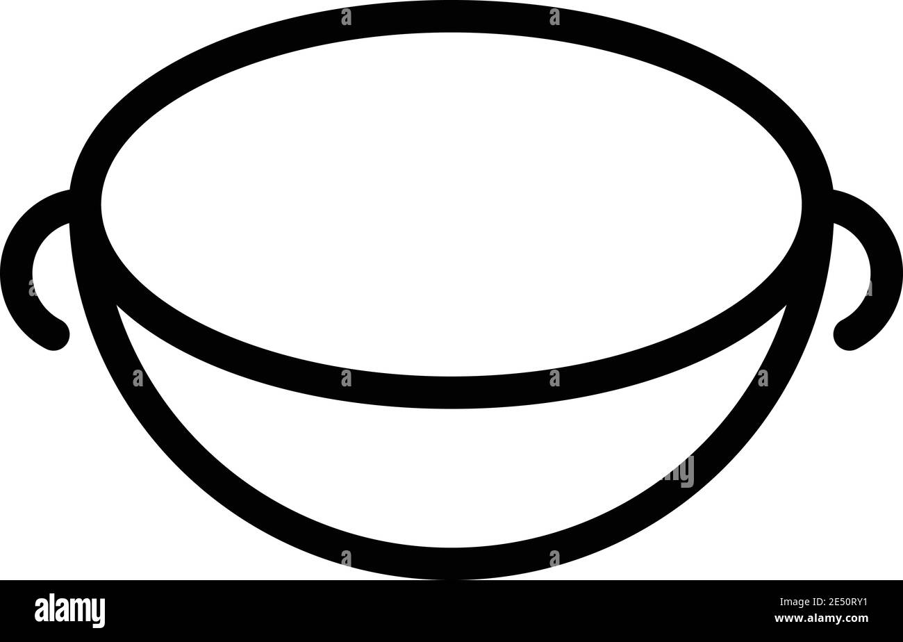 Asian wok frying pan icon. Outline asian wok frying pan vector icon for ...