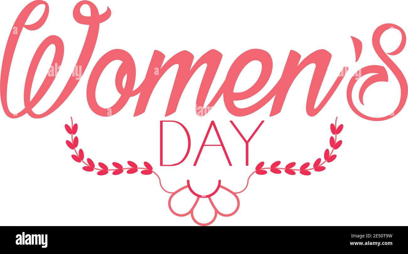 Lettering design of womens day over white background, colorful design ...
