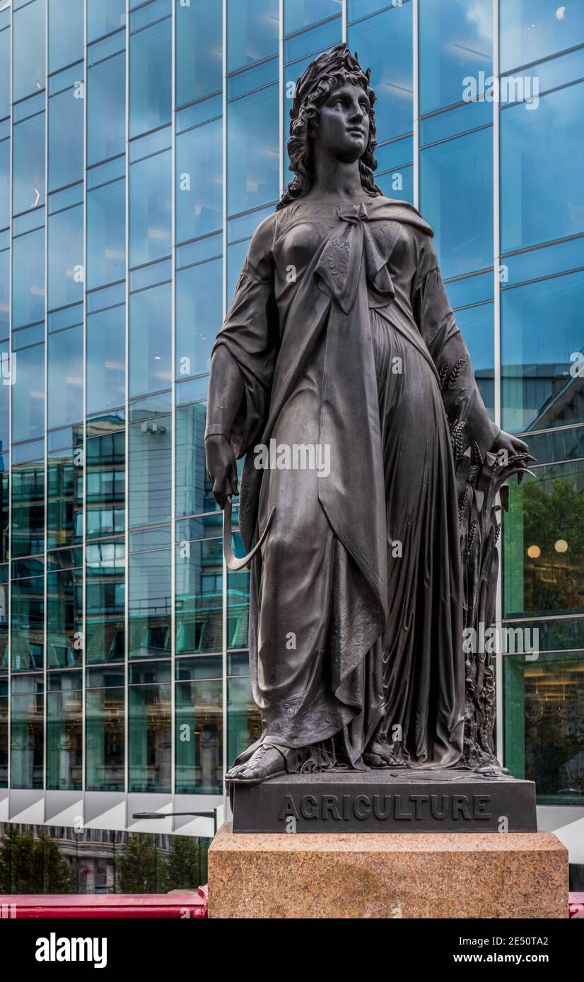 Holborn Viaduct Statues - Agriculture. Opened 1869, 4 statues adorn the ...