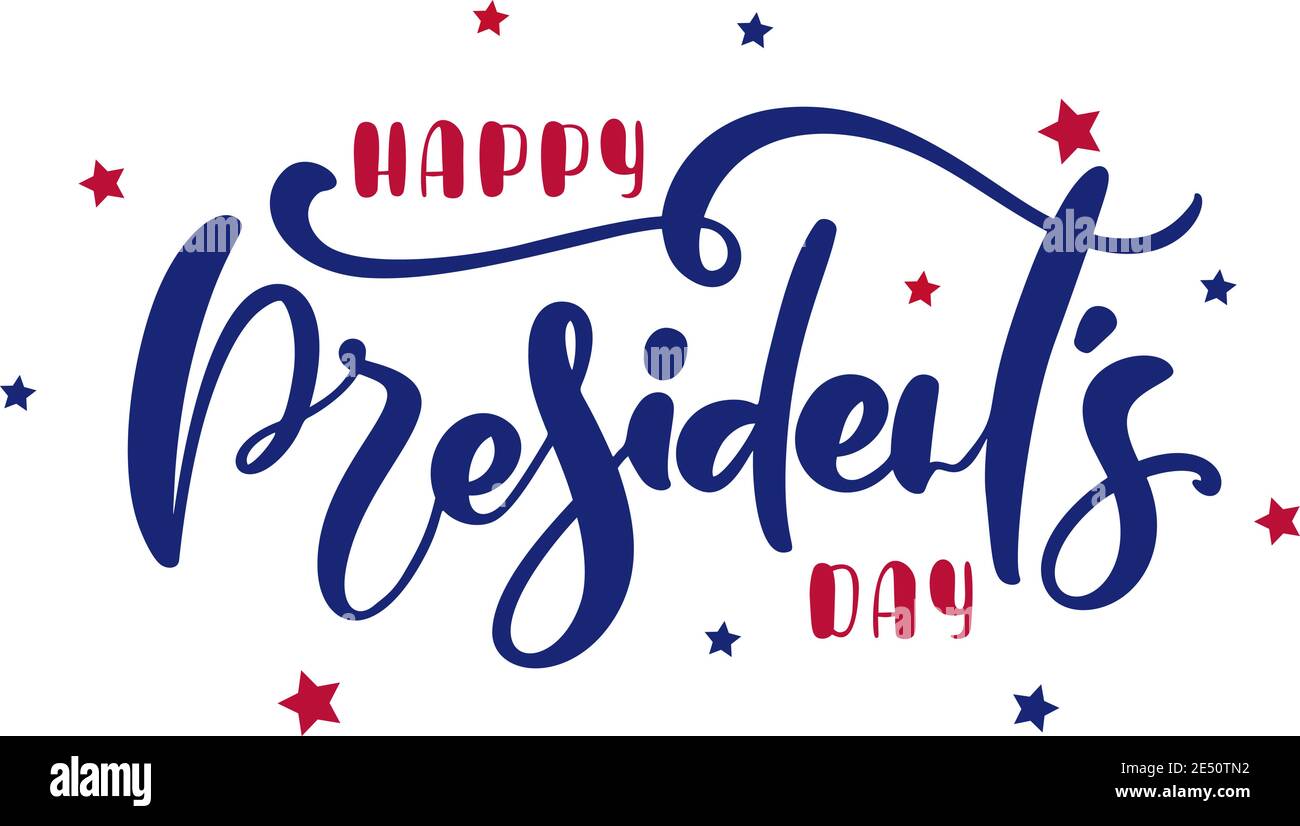 Logo Happy Presidents Day with stars and ribbon. Vector illustration ...