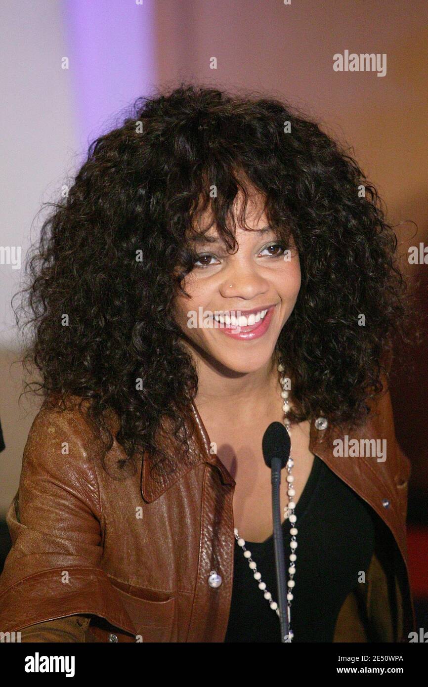 EXCLUSIVE - Louisy Joseph attends the taping of a radio show in Paris ...