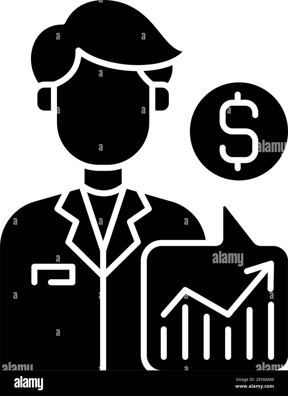 Expert prediction black glyph icon Stock Vector Image & Art - Alamy