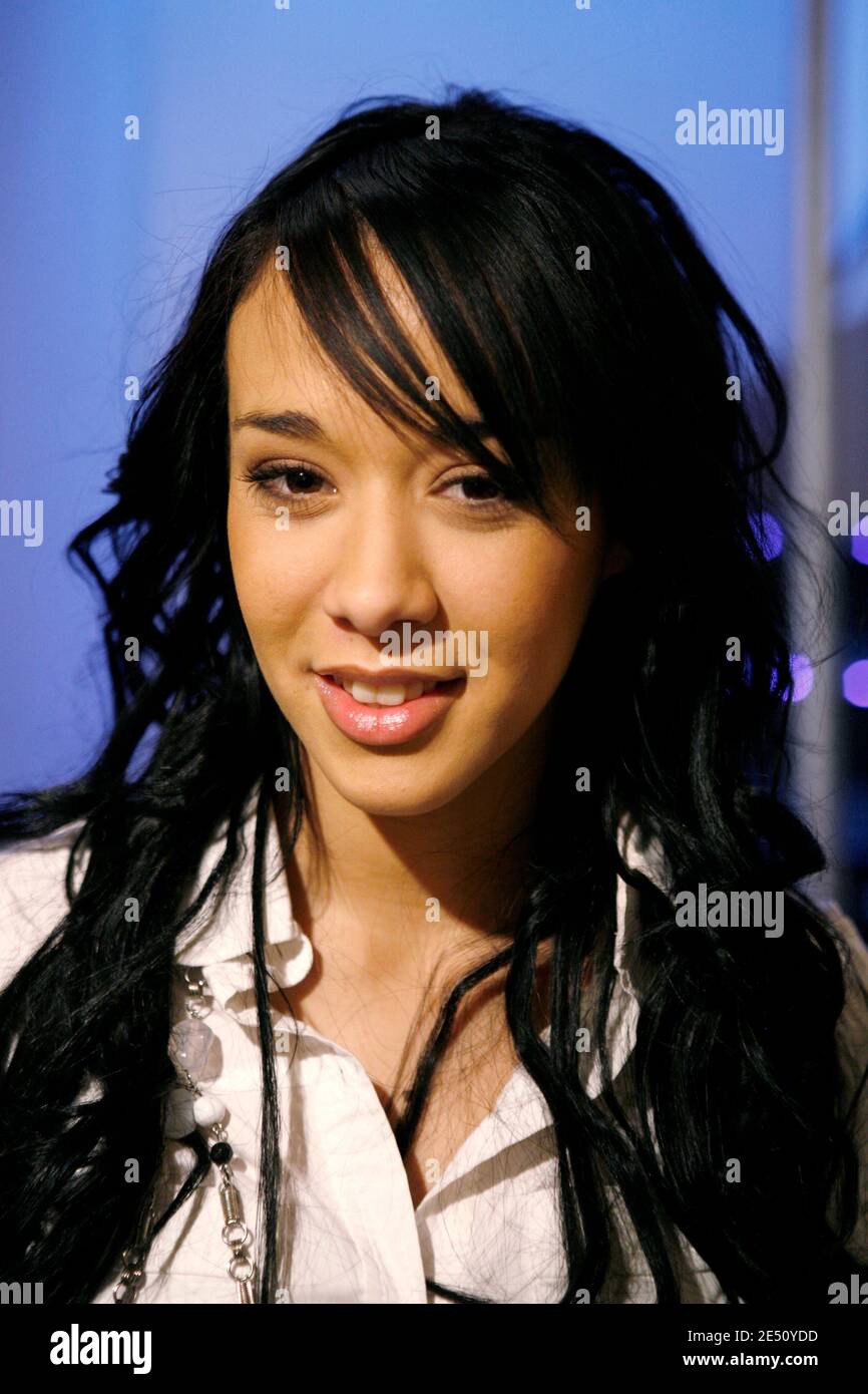 EXCLUSIVE - Melissa M attends the taping of a radio show in Paris ...