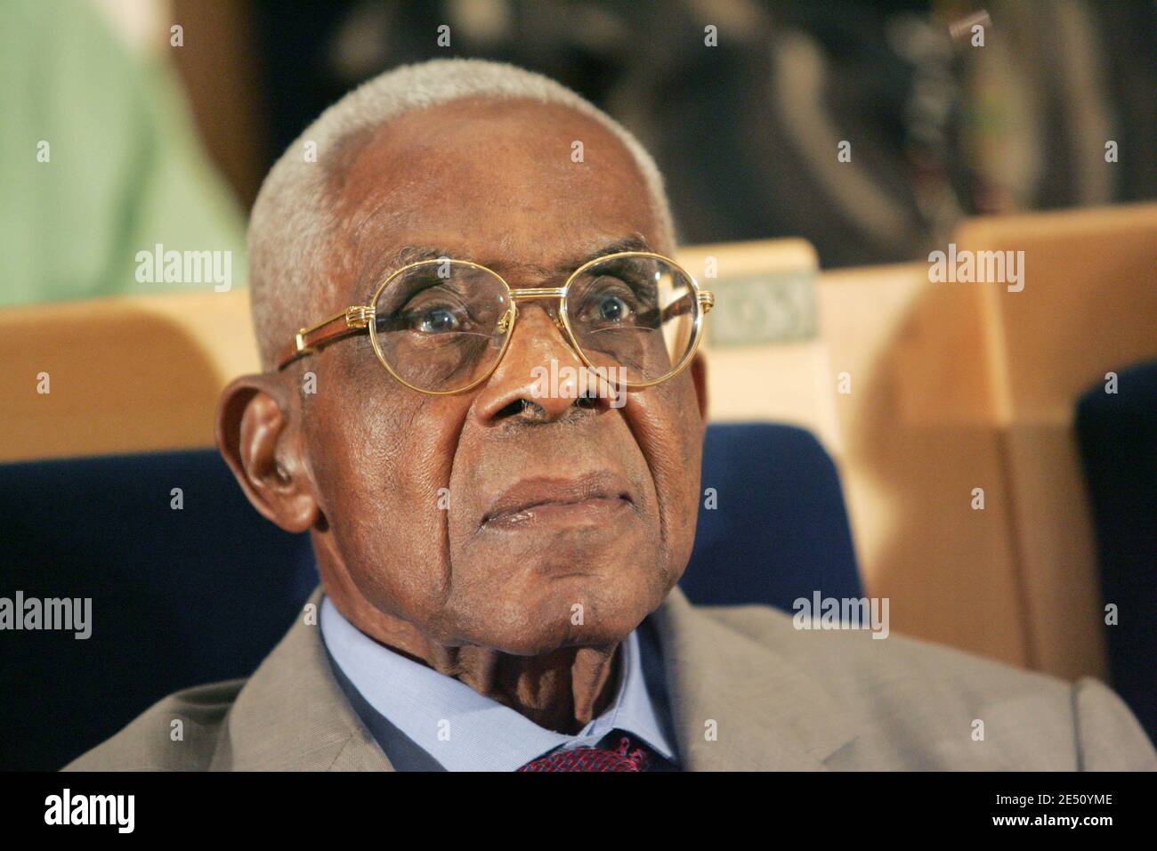 French-Caribbean poet and former mayor of Fort de France Aime Cesaire ...