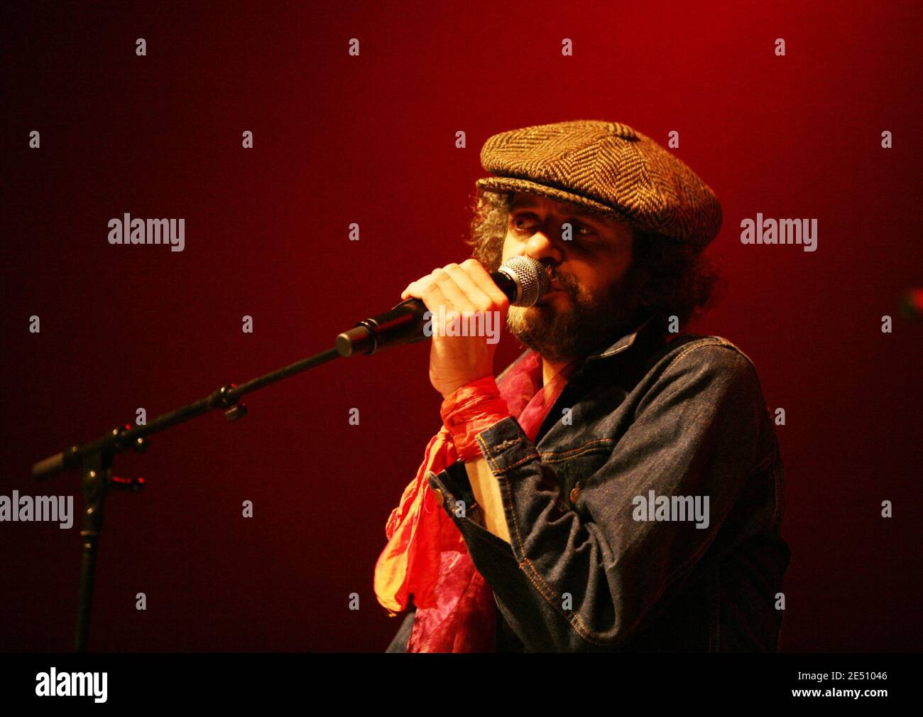 Singer Bazbaz performs live on stage at the Cigale in Paris, France, on ...
